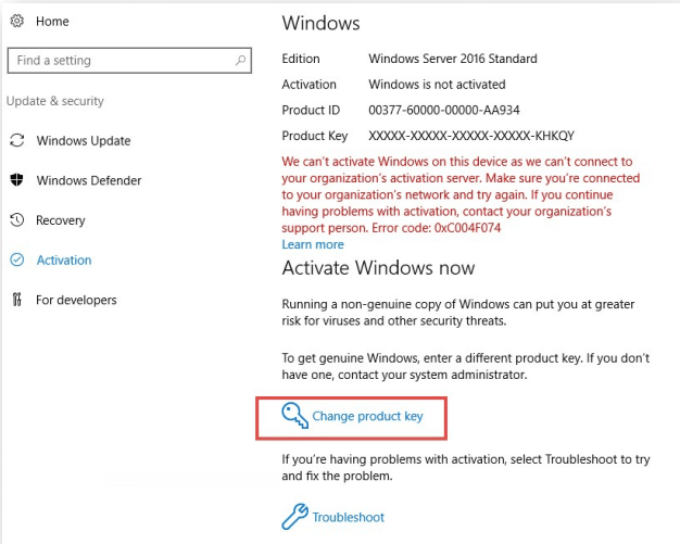How to convert Windows 2016 Server Evaluation edition to Standard ...