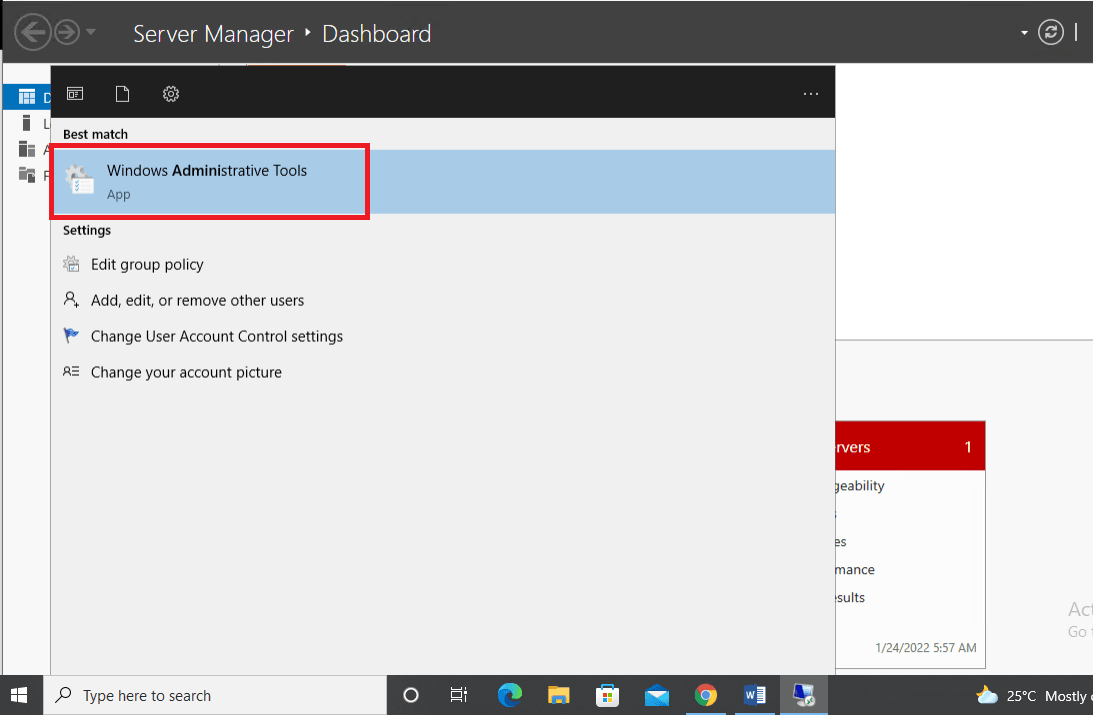 How To Change Administrator Password on Windows Server 2022 · NetShop ISP